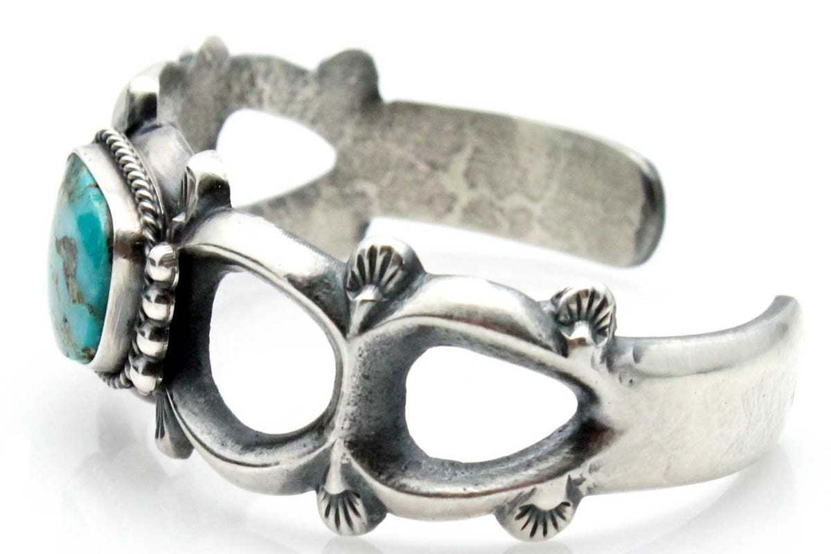 Cast Bracelet with Turquoise by Harrison Bitsui – Indian Traders (L7 Enterprises)