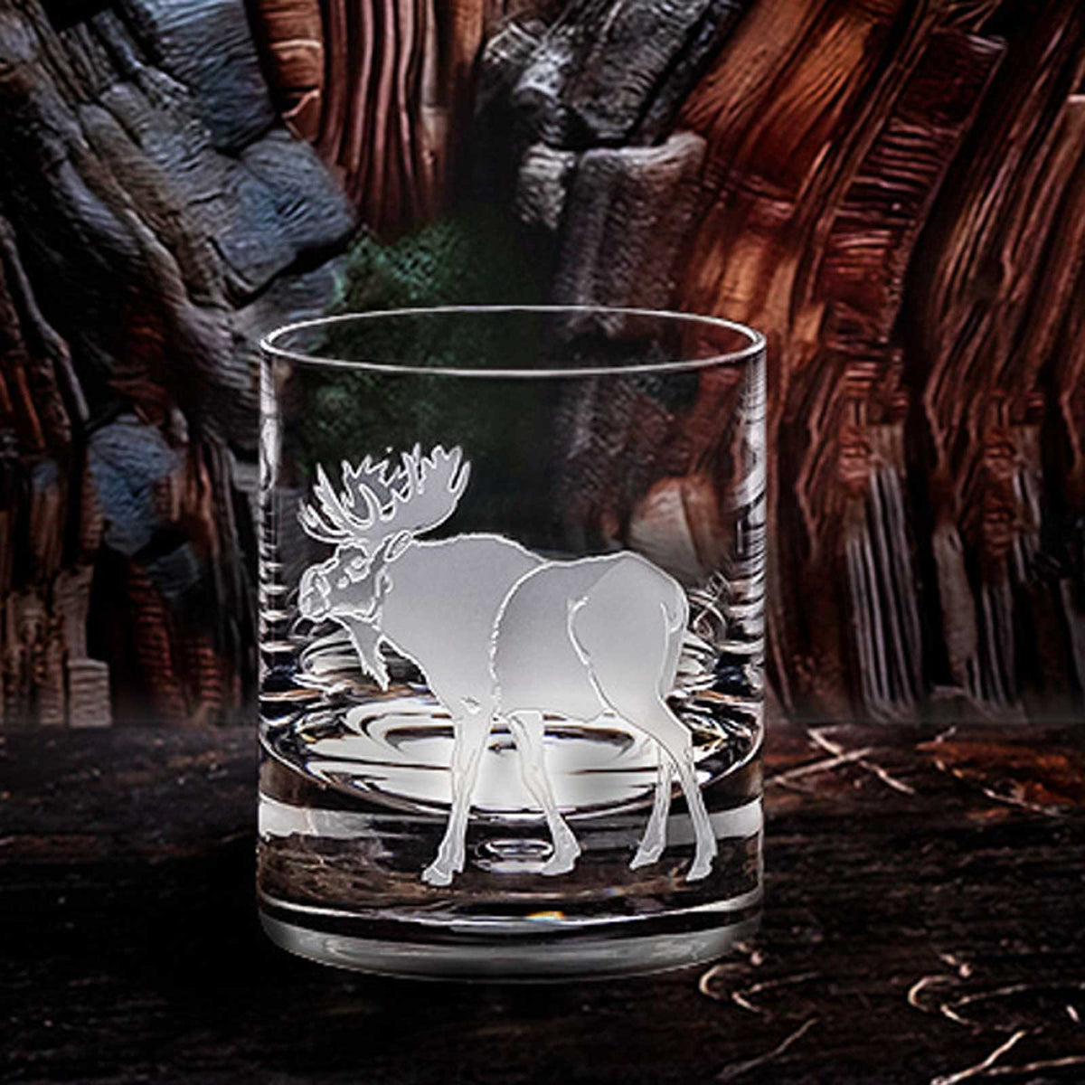 Alaskan Wildlife Etched Crystal Rocks Glasses, Set of 4 – Indian ...