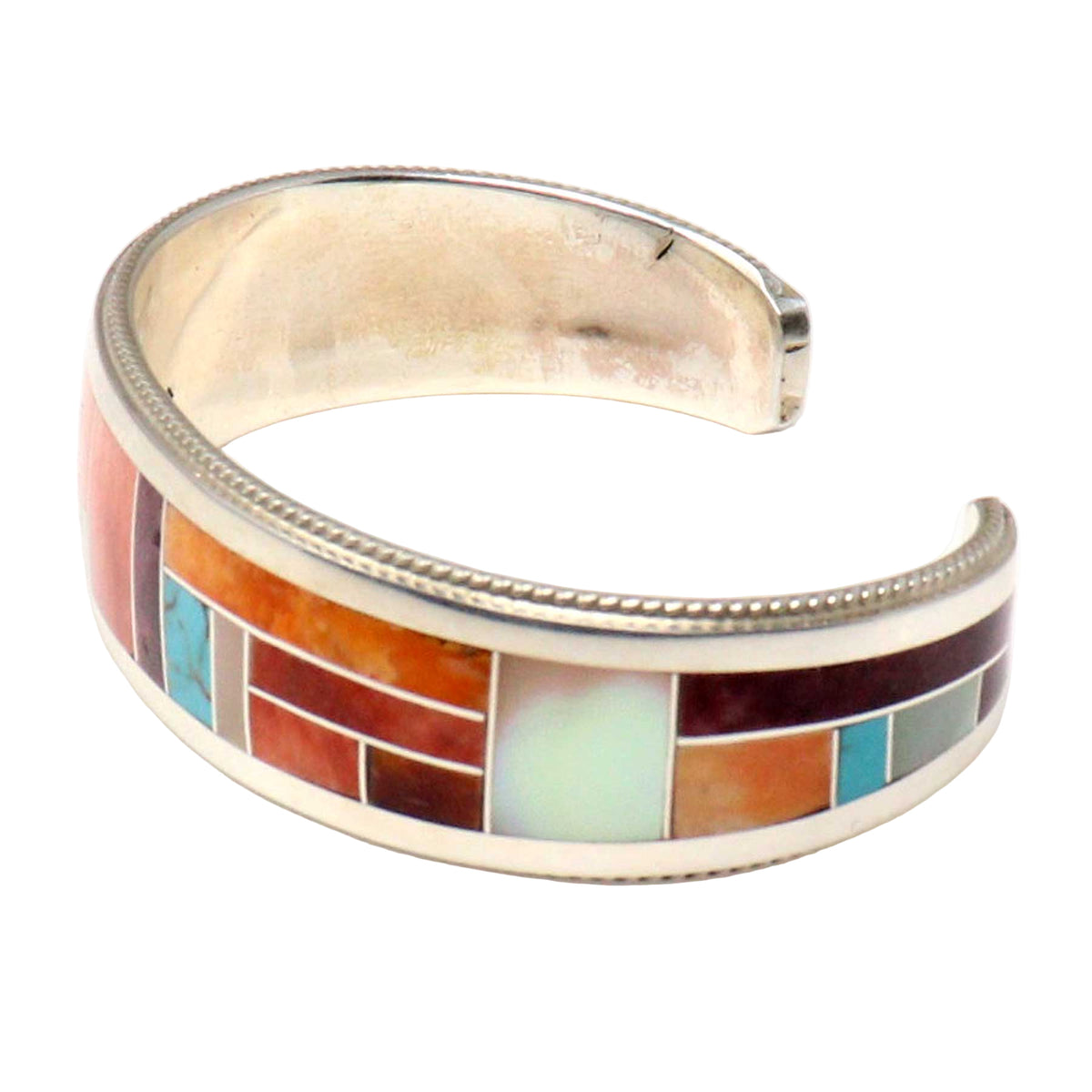 Zuni Multi Stone Channel Inlay Bracelet by The Booquas – Indian Traders ...