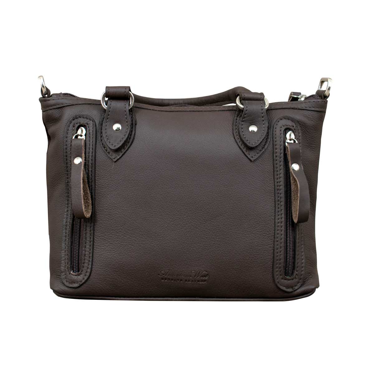 Cow Town Small Zip-Top Convertible Satchel w/ Secret Compartment ...