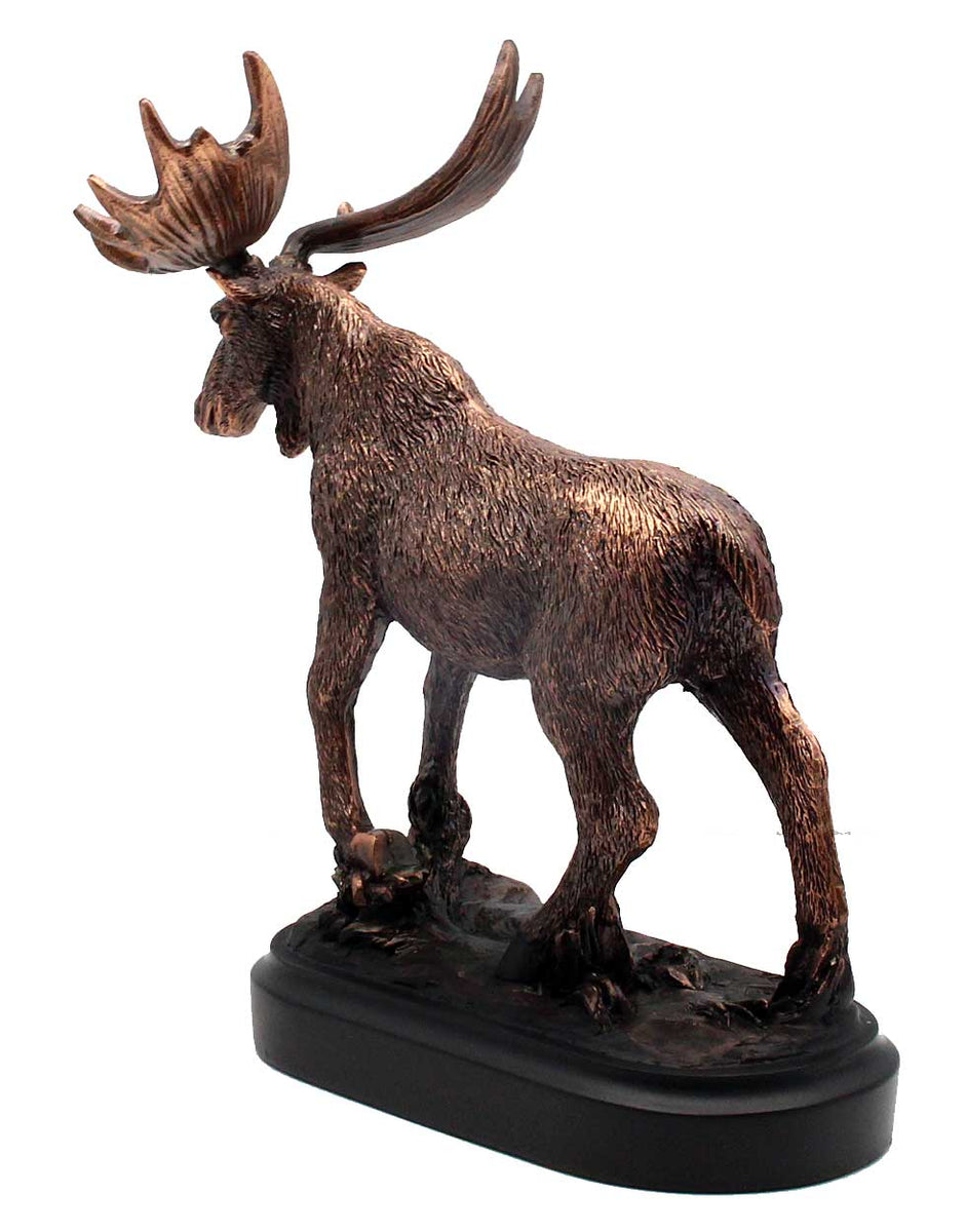 Bronze Look North American Moose Figure | Statue – Indian Traders (L7 ...