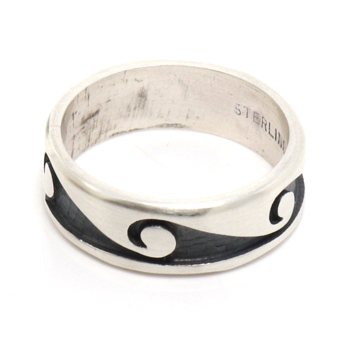 Hopi Silver Ring -Waves – Indian Traders (L7 Enterprises)